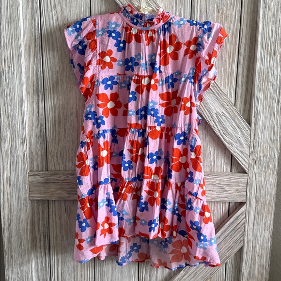 entro | Tops | Entro Vibrant Pink And Red Floral Dress | Poshmark